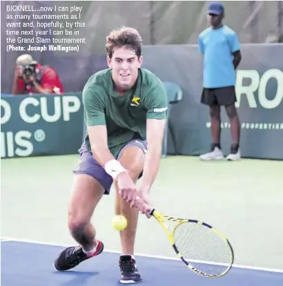 Jamaica’s Bicknell targets rise in world tennis rankings - PressReader