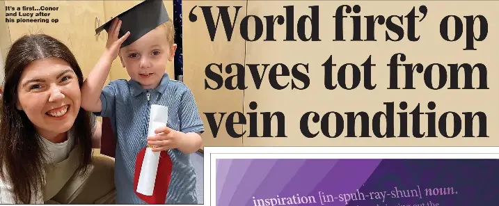 ‘World first’ op saves tot from vein condition - PressReader
