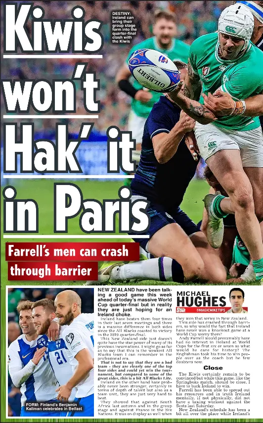 KIWIS WON’T HAK’ IT IN PARIS - PressReader