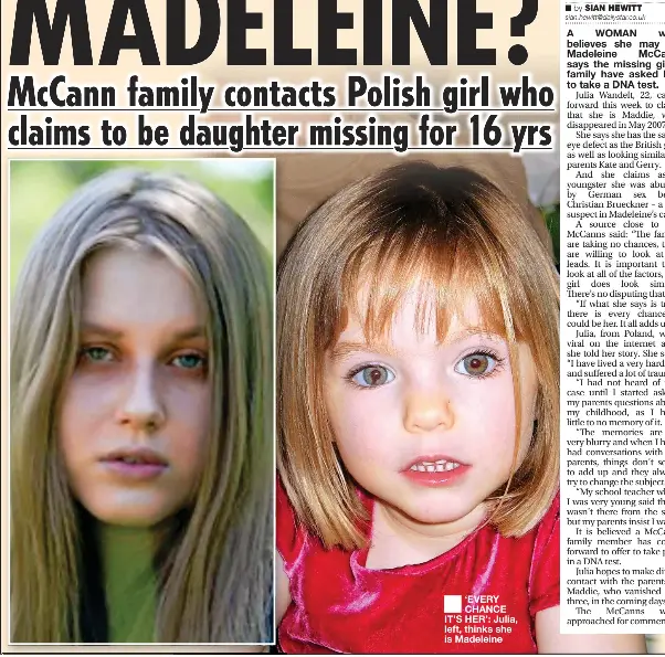 ARE YOU OUR MADELEINE? - PressReader