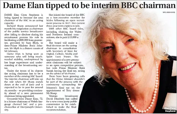 Dame Elan tipped to be interim BBC chairman - PressReader