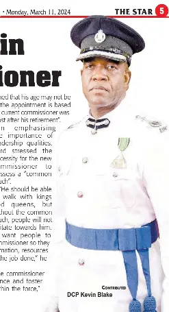 ‘Bigga’ Ford tips Kevin Blake for new commission­er - PressReader