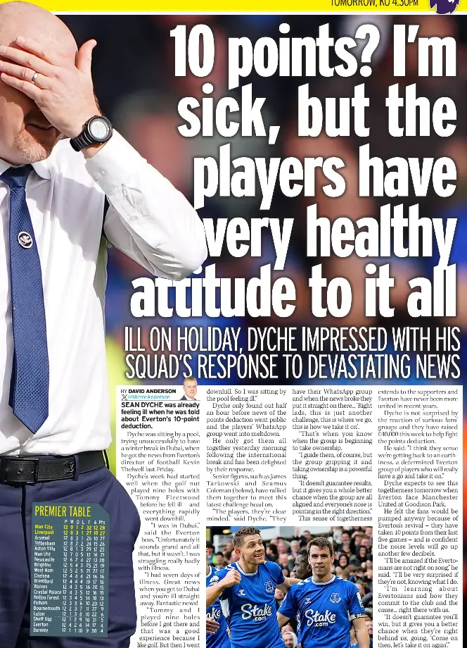 10 points? I’m sick, but the players have very healthy attitude to it all - PressReader