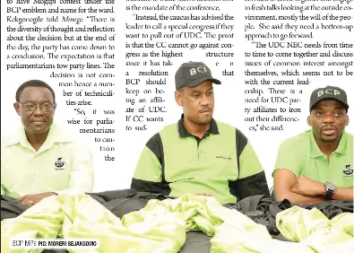 BCP MPs reject party decision - PressReader