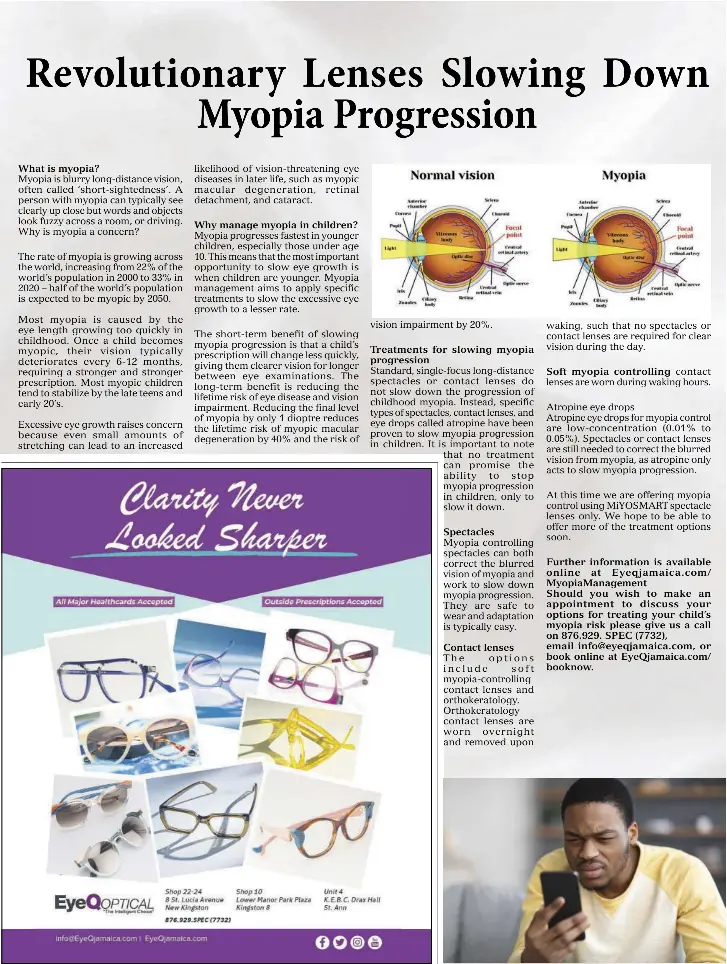 Revolution­ary Lenses Slowing Down Myopia Progressio­n - PressReader