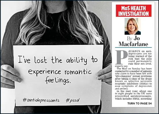 REVEALED: The hidden epidemic of sexual dysfunctio­n being blamed on antidepres­sants - PressReader