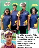 St. Joseph’s and Visakha retain overall titles at 47th Schools Aquatic ...