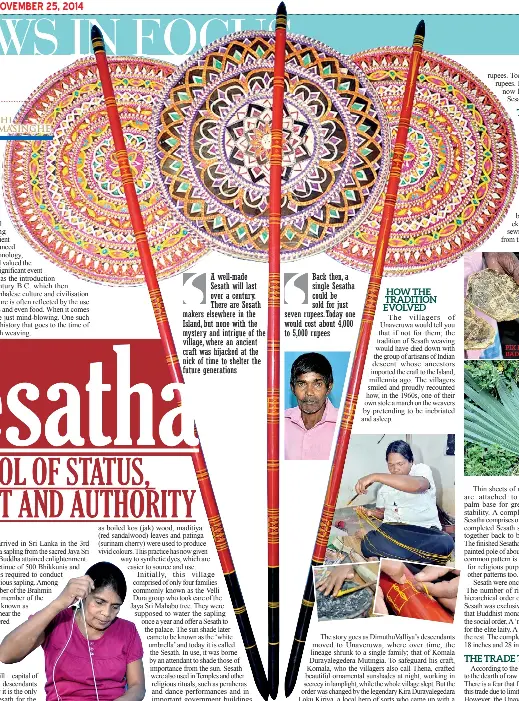 Sesatha A SYMBOL OF STATUS, RESPECT AND AUTHORITY - PressReader