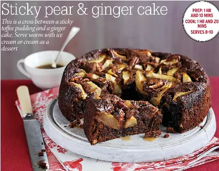Sticky pear & ginger cake - PressReader
