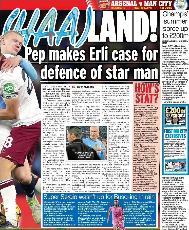 LA N D ! Pep makes erli case for defence of star man - PressReader