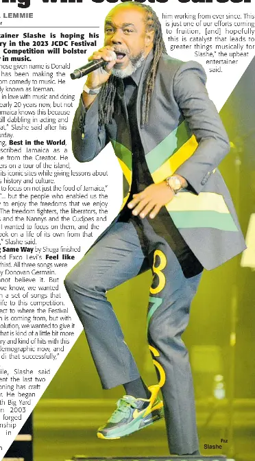 Slashe hopes Festival Song win boosts career - PressReader