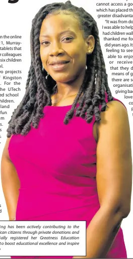 Deloris Murray-sterling paying it forward - PressReader