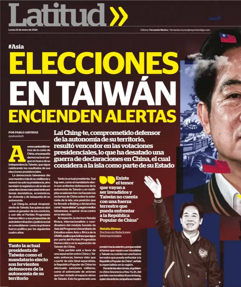 ELECCIONES EN TAIWÁN ENCIENDEN ALERTAS - PressReader