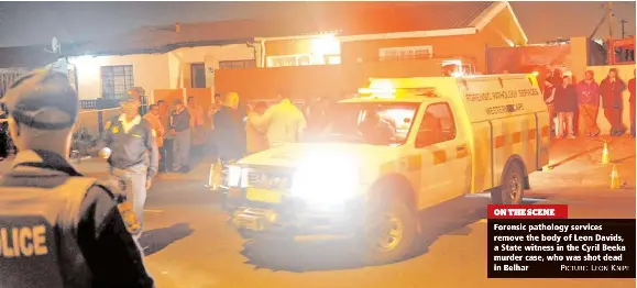 BEEKA HIT: SLAIN SECRET STATE WITNESS SOLD OUT BY OWN GANG - PressReader