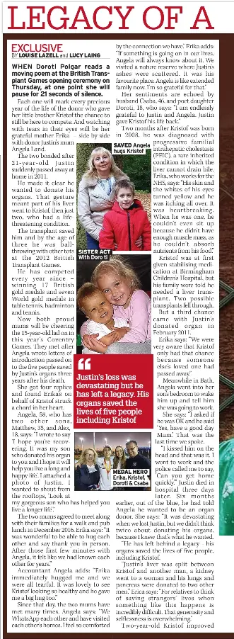 My gorgeous son’s precious gift of life - PressReader