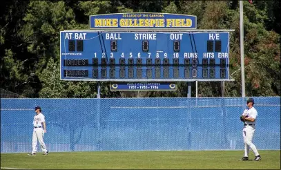 Gillespie memorializ­ed at COC baseball field - PressReader
