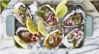 OYSTERS WITH VINAIGRETT­E - PressReader