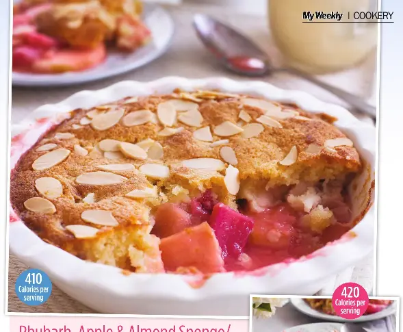 Rhubarb, Apple & Almond Sponge/ Rhubarb & Apple Crumble - PressReader