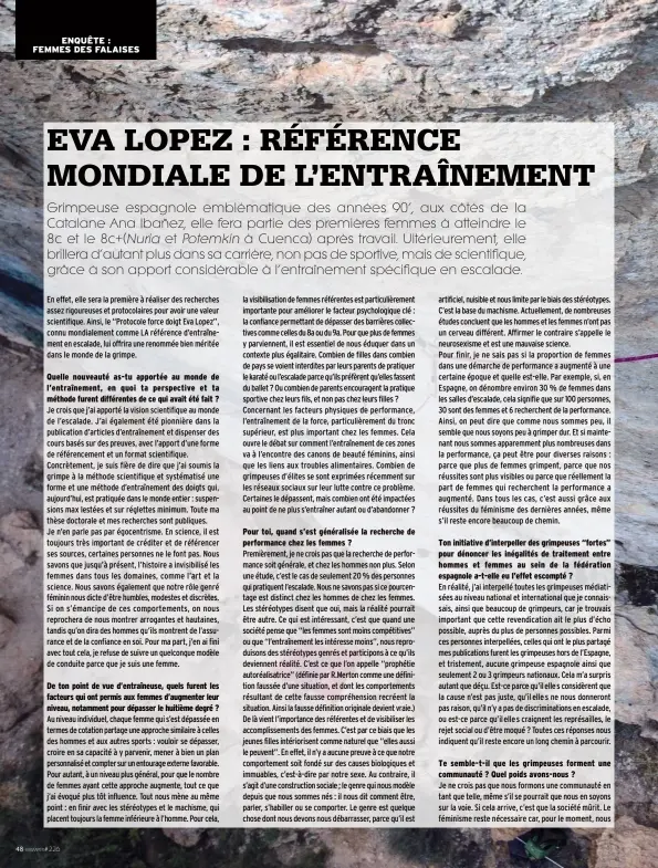 EVA LOPEZ : RÉFÉRENCE MONDIALE DE L’ENTRAÎNEME­NT - PressReader