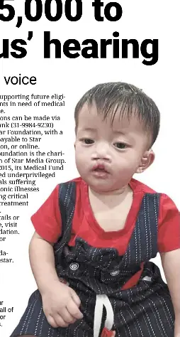 Help raise RM95,000 to restore Hail Idrus’ hearing - PressReader