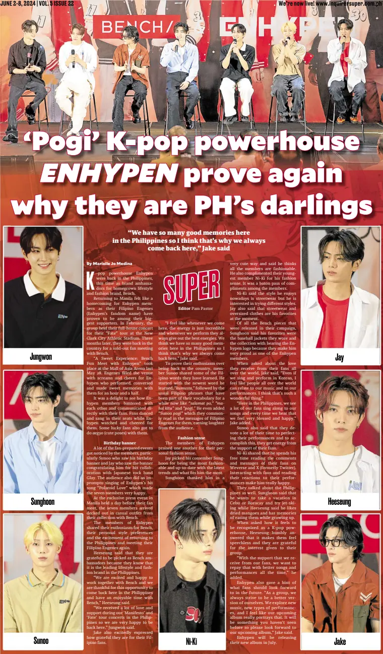 ‘Pogi’ K-pop powerhouse ENHYPEN prove again why they are PH’s darlings - PressReader