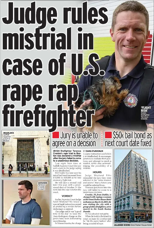 Judge rules mistrial in case of U.S. rape rap firefighte­r - PressReader