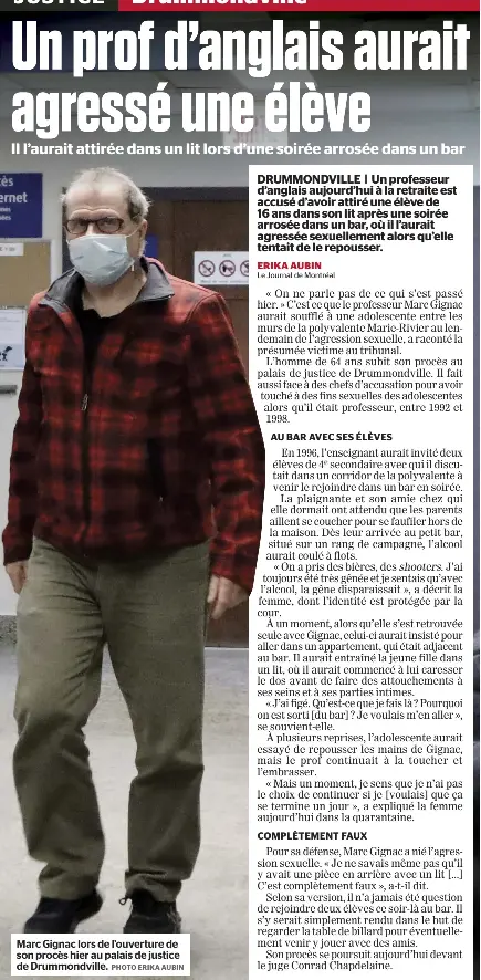 Un prof d’anglais aurait agressé une élève - PressReader