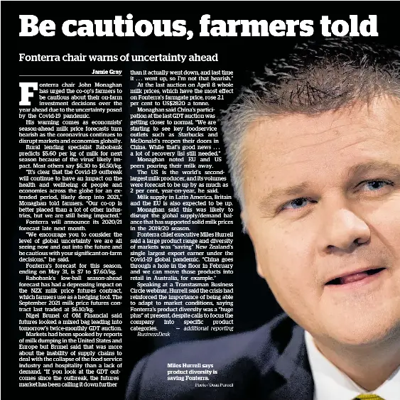Be cautious, farmers told - PressReader
