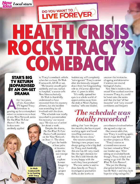 HEALTH CRISIS ROCKS TRACY’S COMEBACK - PressReader