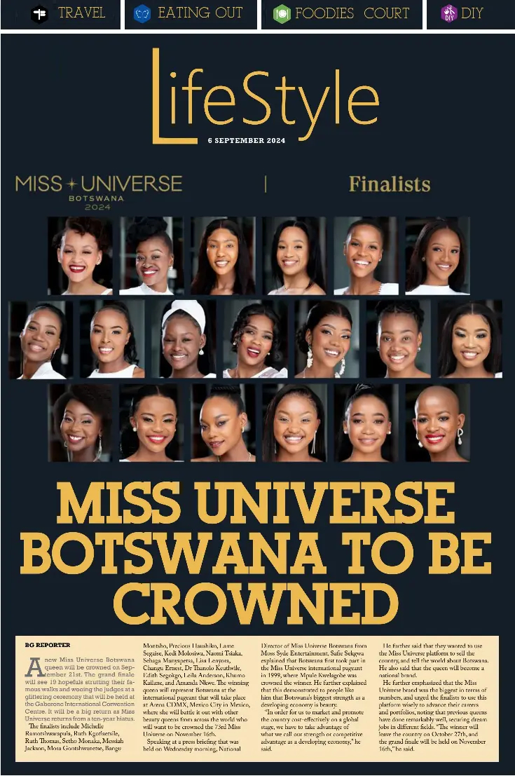 MISS UNIVERSE BOTSWANA TO BE CROWNED - PressReader