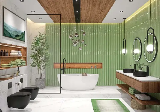 Go green! ‘Japandi’ bathroom wins top award - PressReader