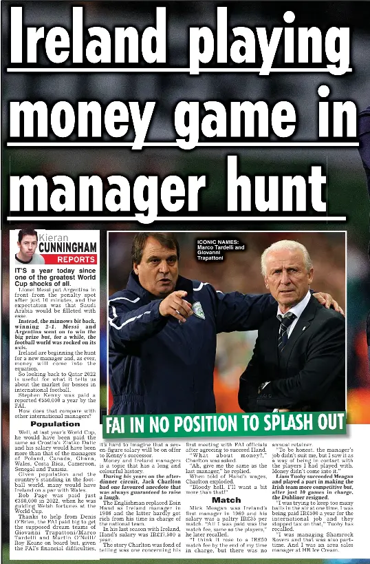 Ireland playing money game in manager hunt - PressReader