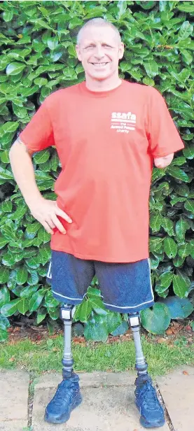 Triple-amputee going the extra mile for injured ex-colleagues - PressReader