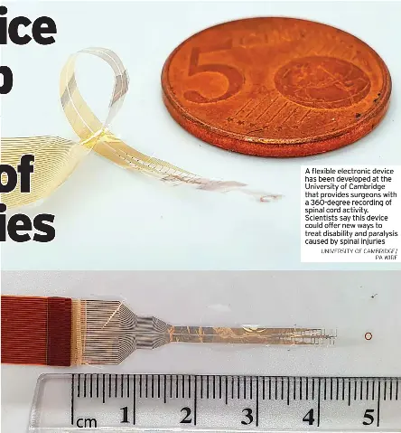 Minute device signals step forward for treatment of spinal injuries ...