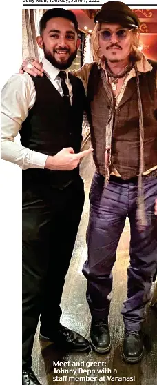 Johnny Depp’s ‘£50,000’ curry - PressReader