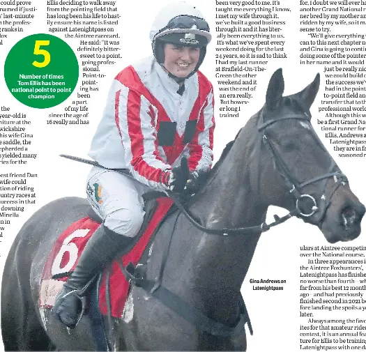 Wife Gina in the saddle as Tom pins hopes on Latenightp­ass - PressReader