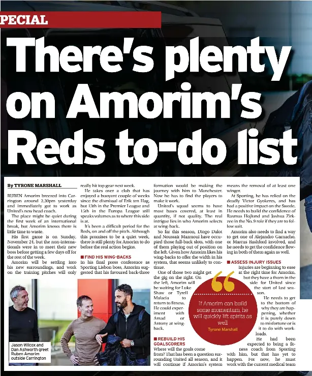 There’s plenty on Amorim’s Reds to-do list - PressReader