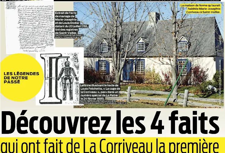 Découvrez les 4 faits qui ont fait historique­s de La Corriveau la ...