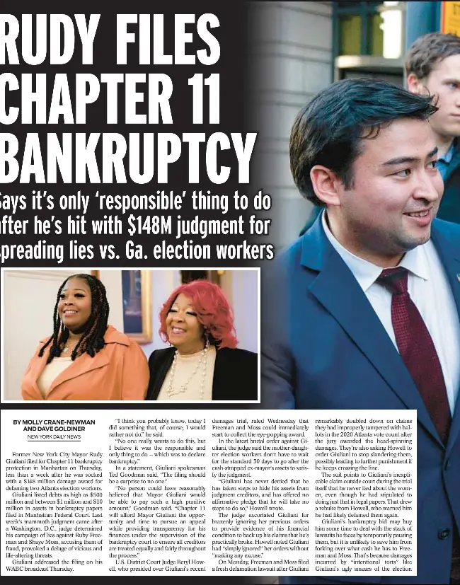 RUDY FILES CHAPTER 11 BANKRUPTCY - PressReader