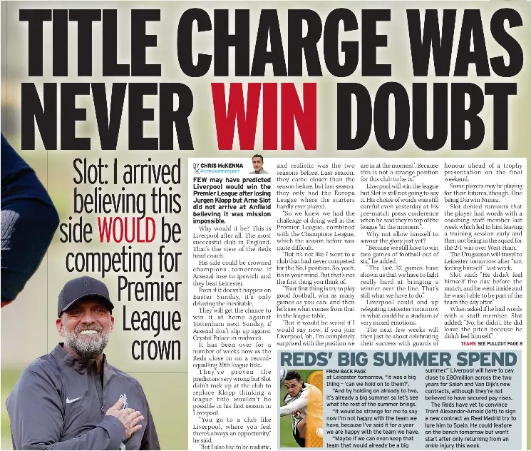 TITLE CHARGE WAS NEVER WIN DOUBT - PressReader