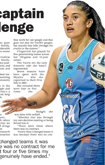 Retiring Mystics captain reveals next challenge - PressReader