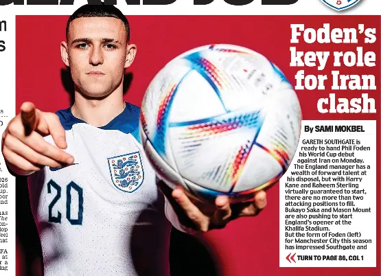 Foden’s key role for Iran clash - PressReader