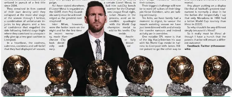 It can only be Messi - PressReader