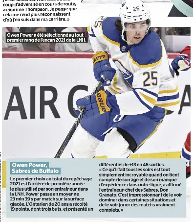 Owen Power, Sabres de Buffalo - PressReader