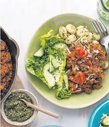 ULTIMATE BEEF BOLOGNESE WITH GNOCCHI & CRUNCHY COS SALAD - PressReader