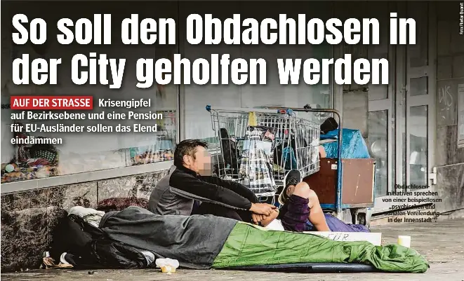 So soll den Obdachlose­n in der City geholfen werden - PressReader