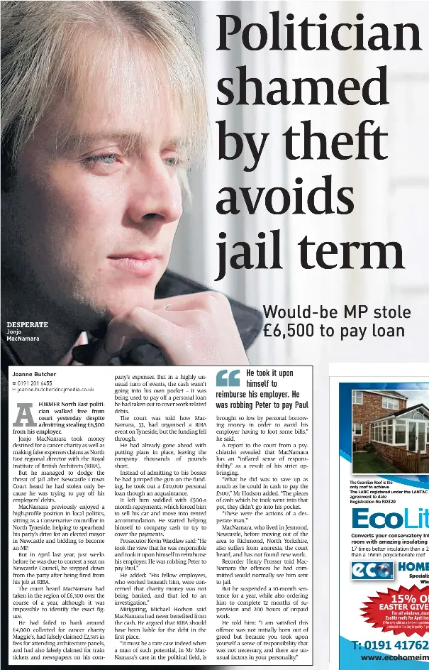Politician shamed by theft avoids jail term - PressReader