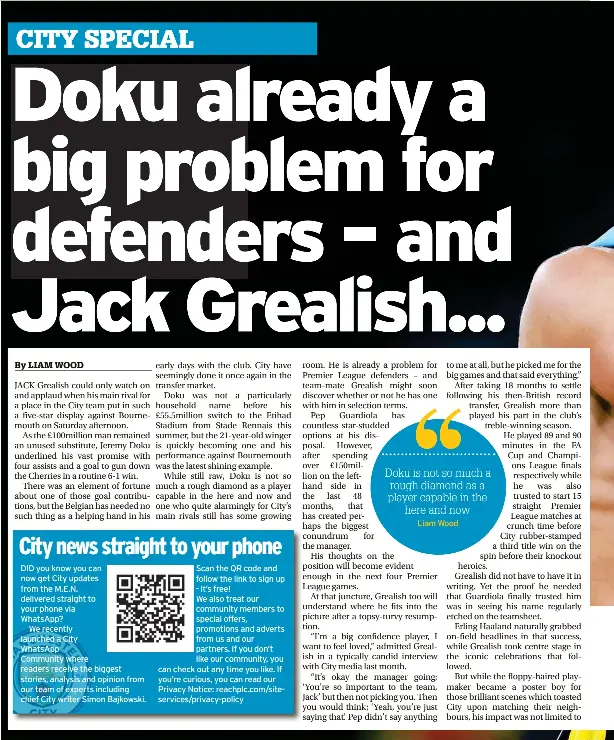 GUARDIOLA ONCE AGAIN MAKES SMART CALL - PressReader