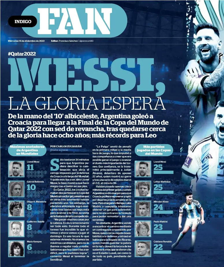 MESSI, LA GLORIA ESPERA 3-0 Croacia - PressReader