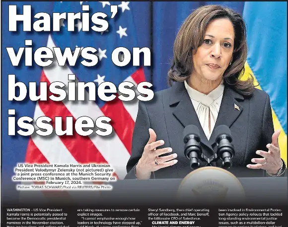Harris’ views on business issues - PressReader